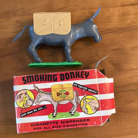 Vintage | Party Supplies | Vintage Smoking Donkey Cigarette Dispenser ...
